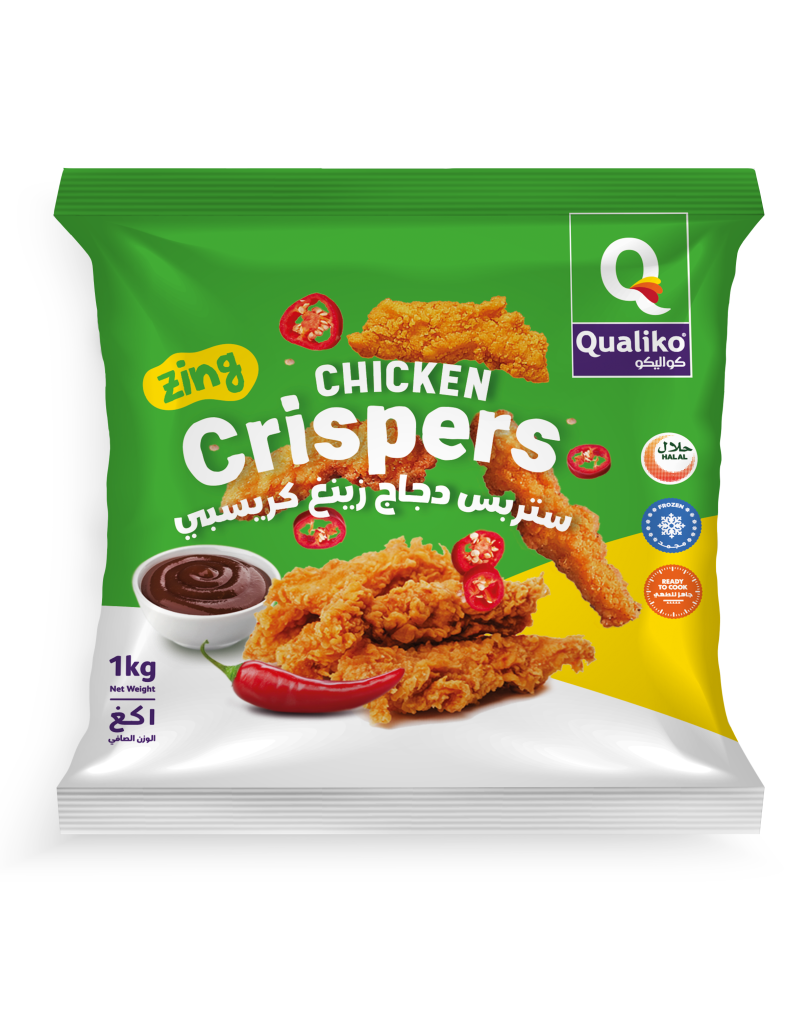 Zing Chicken Crispers Strips - Qualiko. Frozen chicken meat